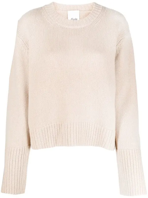 ALLUDE Knitted Wide-sleeve Jumper