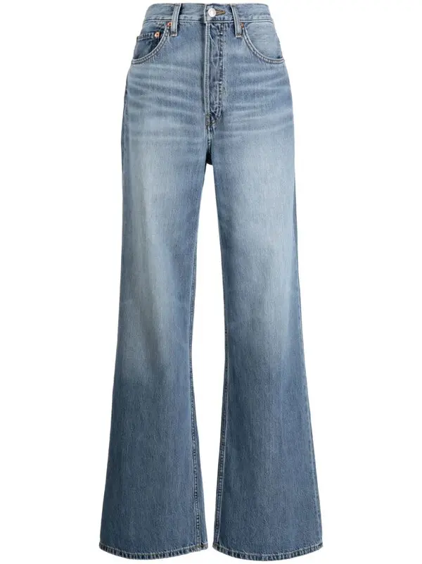 RE/DONE High-rise Wide-leg Jeans