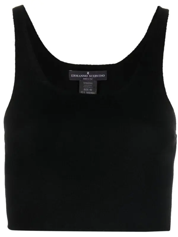Ermanno Scervino Virgin Wool Cropped Top