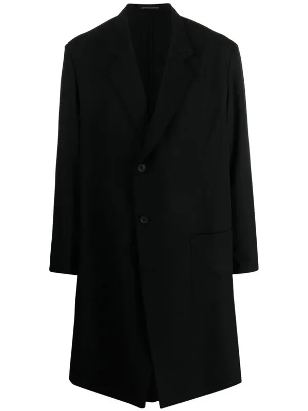 Yohji Yamamoto Single-breasted Wool Coat