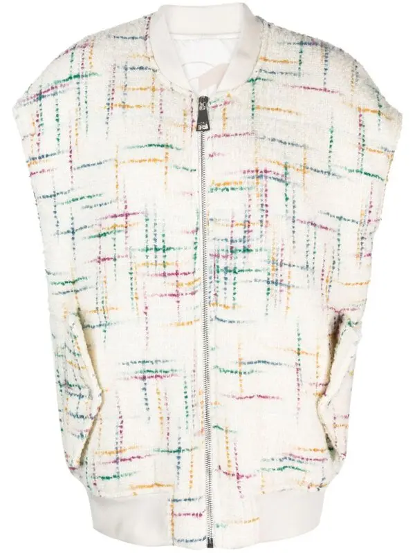Khrisjoy Oversized Tweed Bomber Jacket