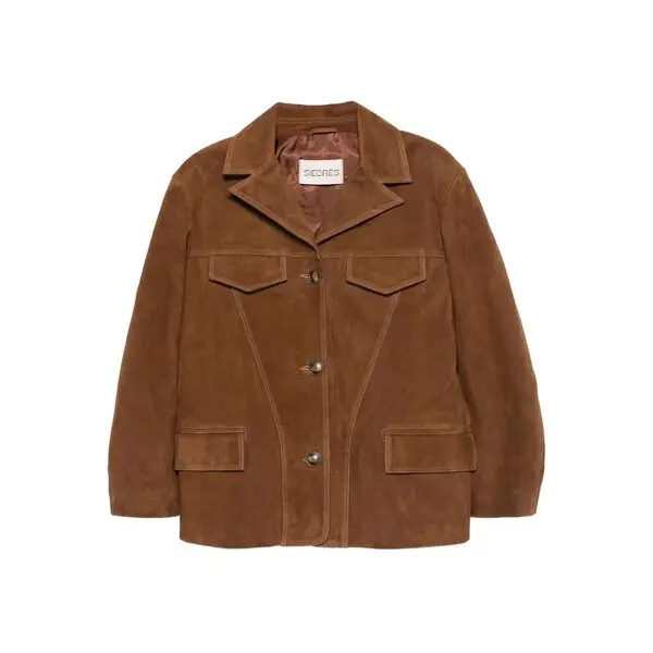 SIEDRES Notched Lapel Outerwear - Brown