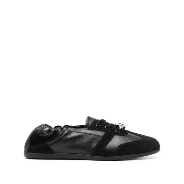 3JUIN Lace-up Flats - Black