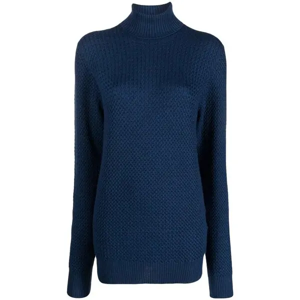 FILERIA Cable Knit Roll Neck Sweater