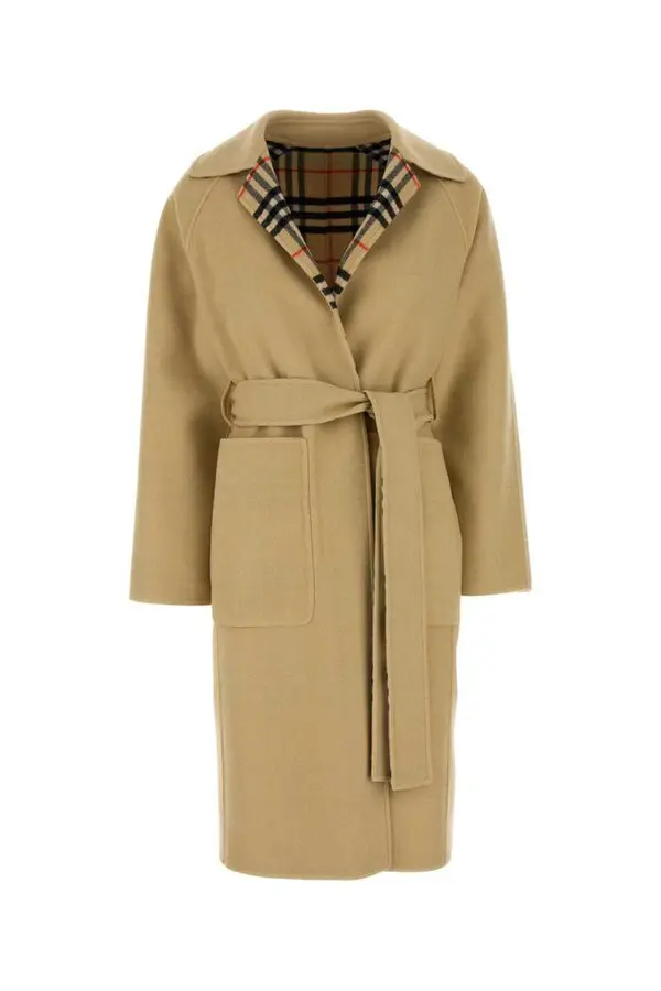 Burberry Reversible Wool Coat - Beige O Tan