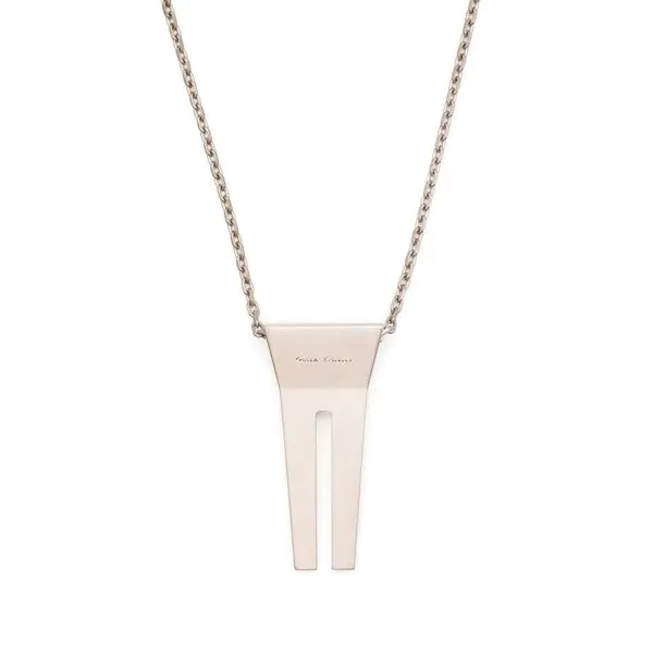 Rick Owens Open-trunk Pendant Necklace - Grey