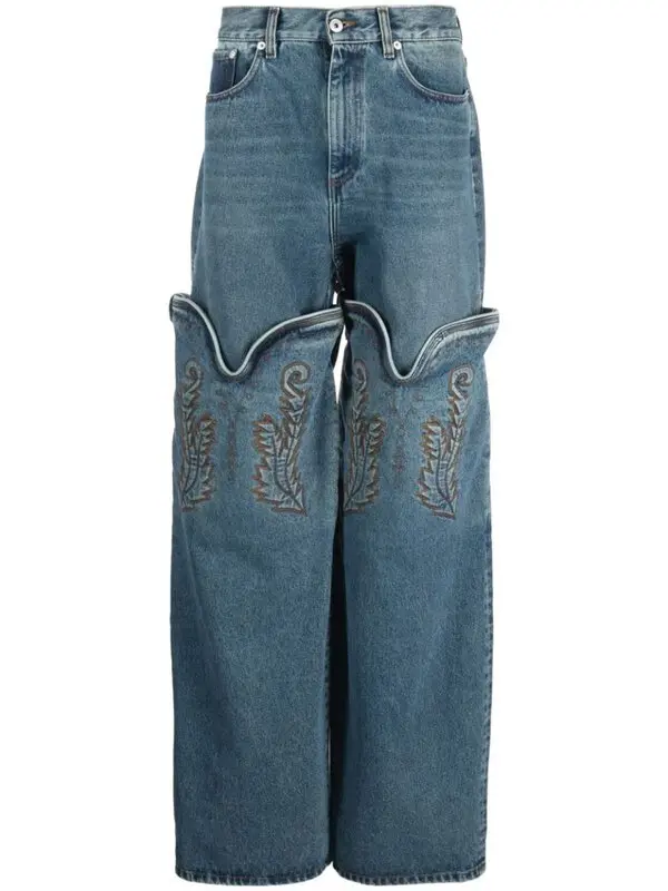Buy Y/project Cowboy Cuff Jeans - Denim At 33% Off | Editorialist
