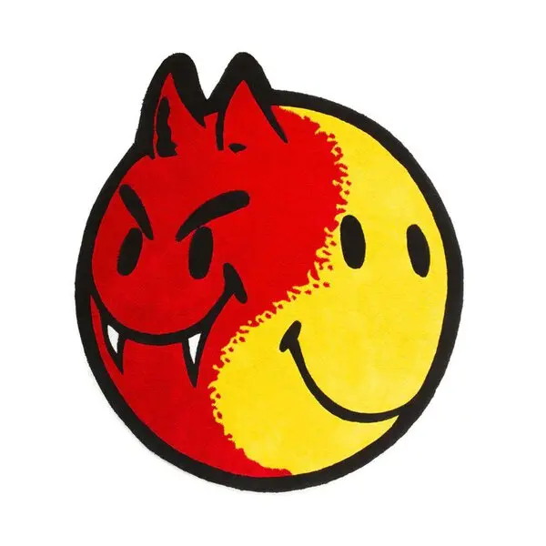 MARKET Smiley Face Motif Circular Design