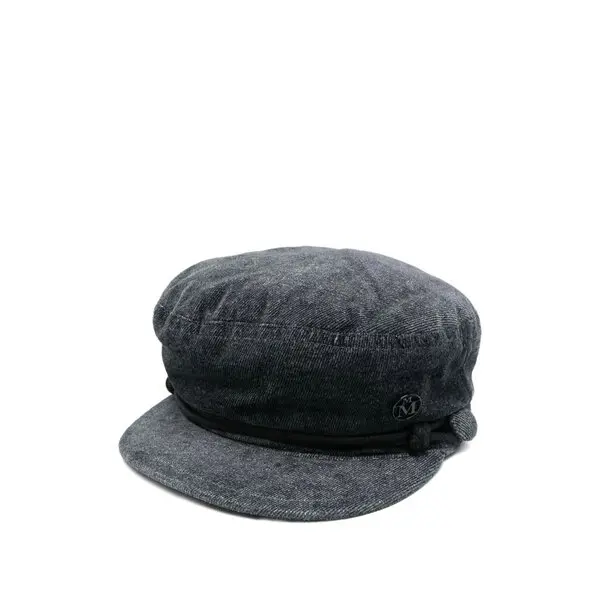 MAISON MICHEL Corduroy Cap - Grey
