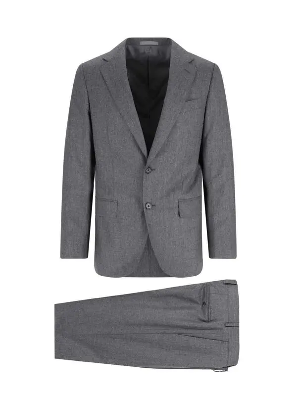 Caruso Wool Suit - Grey