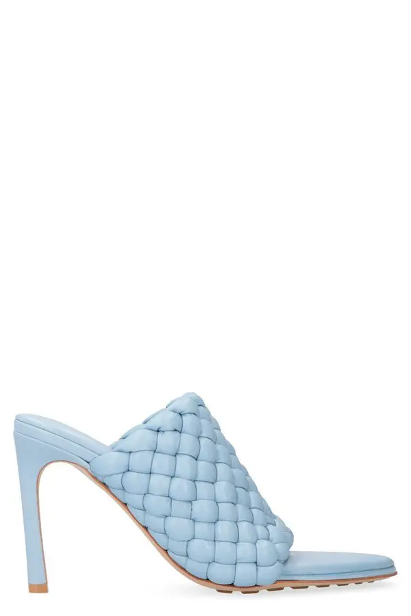 Bottega Veneta Curve Leather Mules - Blue