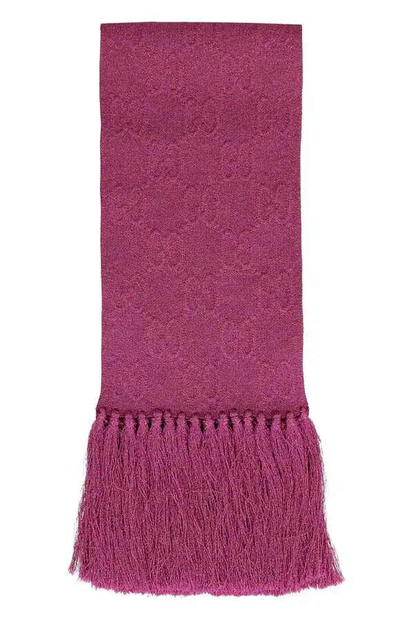 Buy Gucci Fringed Scarf - Fuchsia At 33% Off | Editorialist