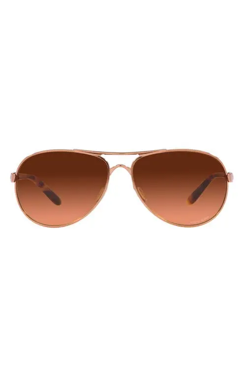 Oakley Feedback 59mm Prizm™ Gradient Pilot Sunglasses - Rose Gold