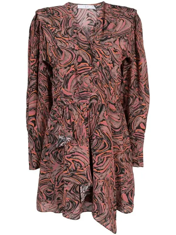 IRO PARIS Masca Swirl-print Mini Dress