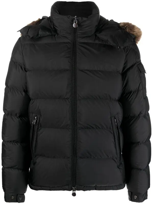 Moncler Maya Hooded Down Jacket - Black