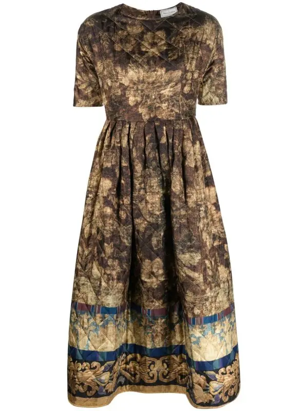 PIERRE-LOUIS MASCIA Floral-print Flared Midi Dress