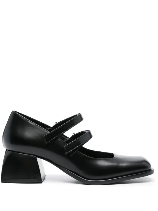 NODALETO Square-toe 50mm Leather Pumps