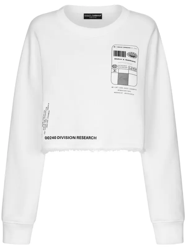 Dolce & Gabbana Logo-print Cropped Sweatshirt