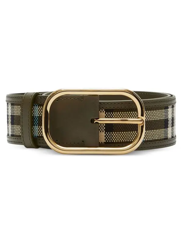 Burberry Vintage Check Buckle-Fatening Belt Green Editorialist