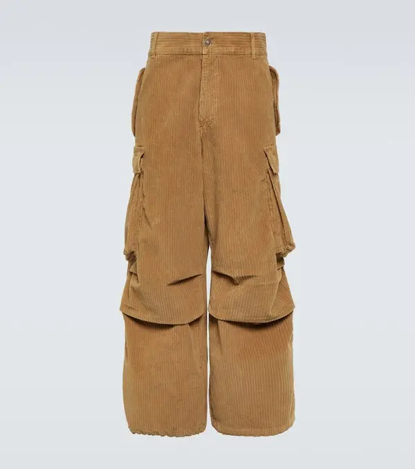 Alanui Velvet Corduroy Cargo Pants - Brown