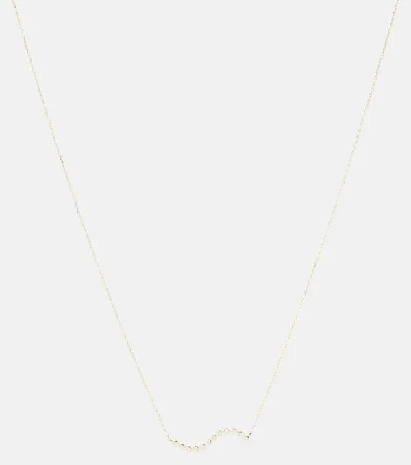 Mateo 14kt Wave Necklace With Diamonds