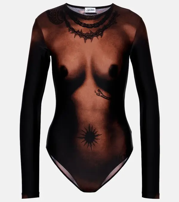 Jean Paul Gaultier Tattoo Trompe-l'œil Bodysuit - Multicoloured
