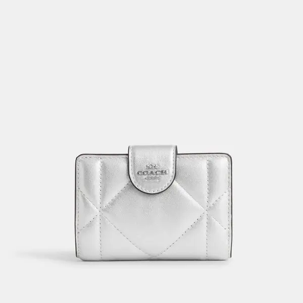 Buy COACH OUTLET Medium Corner Zip Wallet With Puffy Diamond Quilting ...
