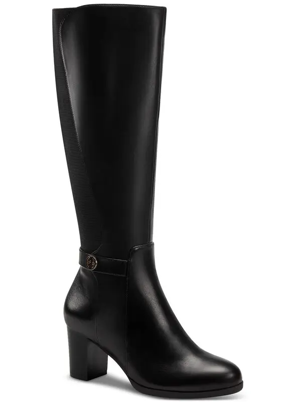 Giani Bernini Women's Rozario Leather Almond Toe Knee High Fashion Boots Black Size 10.5 M main image 1