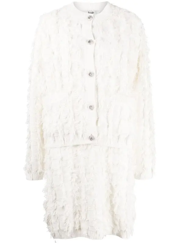 B+AB Cotton Button-up Cardigan - White