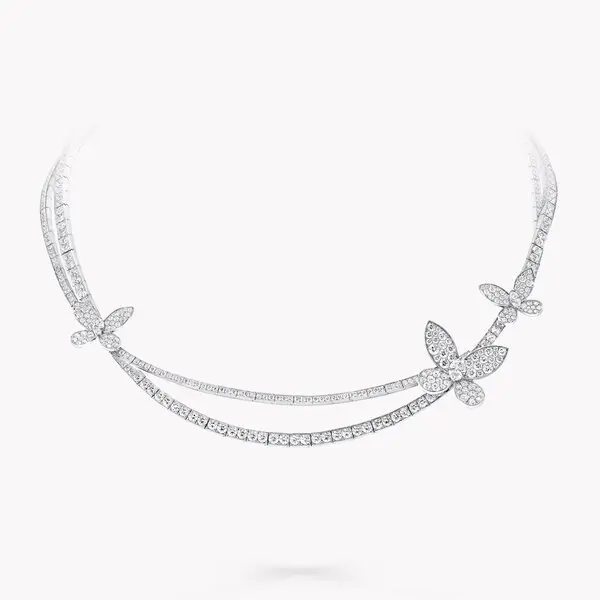 Graff Pavé Butterfly Diamond Necklace