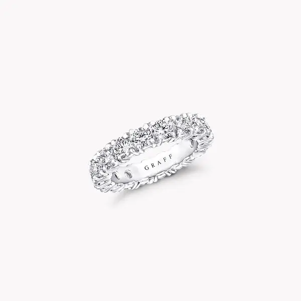 Graff Four Claw Round Diamond Wedding Band