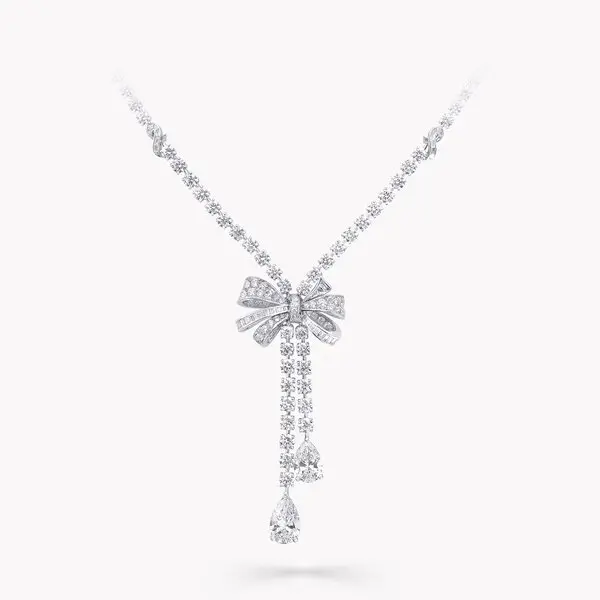 Graff Tilda's Bow Double Strand Pear Shape Diamond Necklace - White ...
