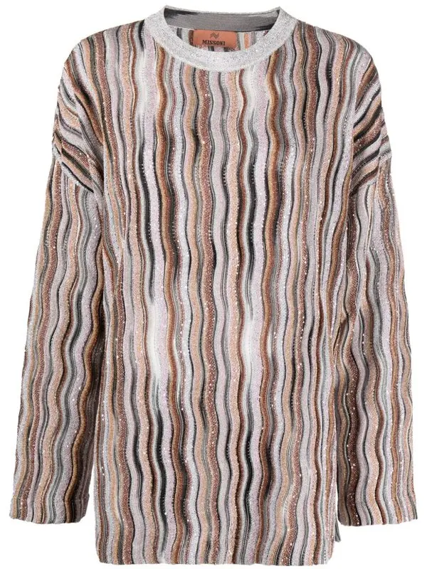 Missoni Lurex-detail Drop-shoulder Jumper