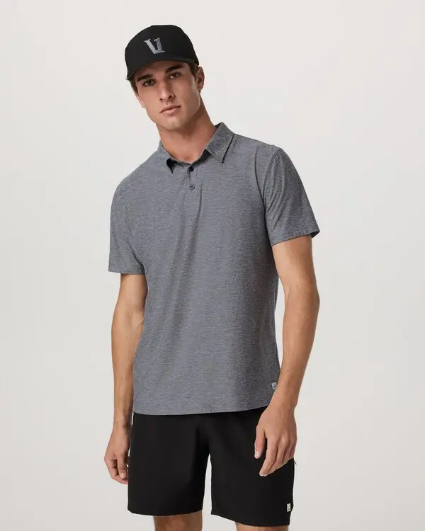 Vuori Strato Tech Polo - Heather Grey