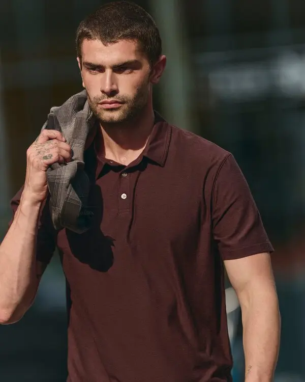 Vuori Strato Tech Polo - Raisin Heather