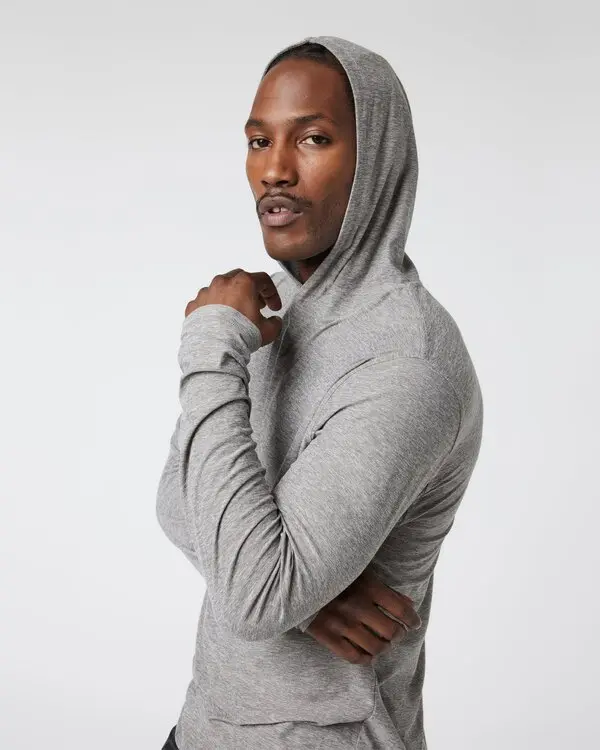 Vuori Strato Tech Hoodie - Heather Grey