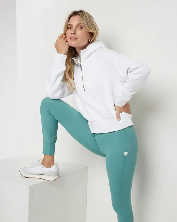 Vuori Restore Half Zip Hoodie - White