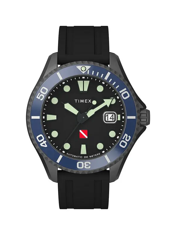 Timex Deep Water Tiburón Ip Titanium-plated Stainless Steel & Rubber ...