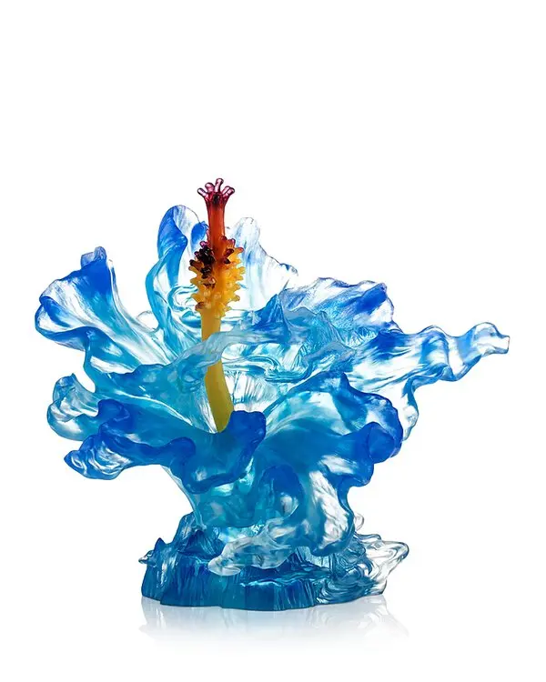 LIULI Cloudy Peaks Alight Crystal Figure