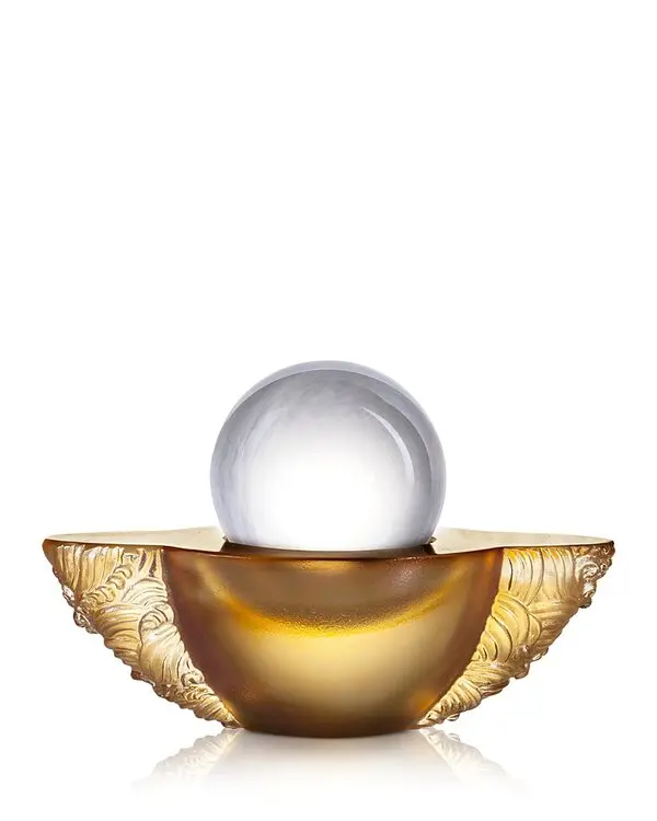 LIULI As The Good World Turns Kindness Turns This Good World Crystal Figure - Amber
