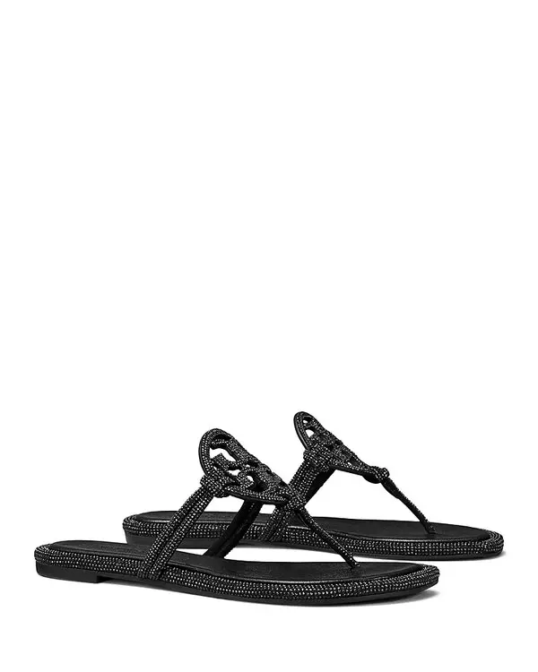Tory Burch Miller Knotted Pave Sandal - Perfect Black
