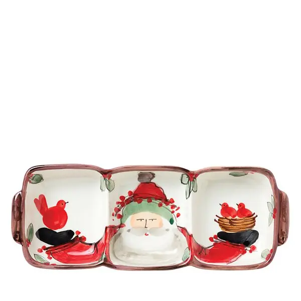 VIETRI Old St. Nick Three Part Server