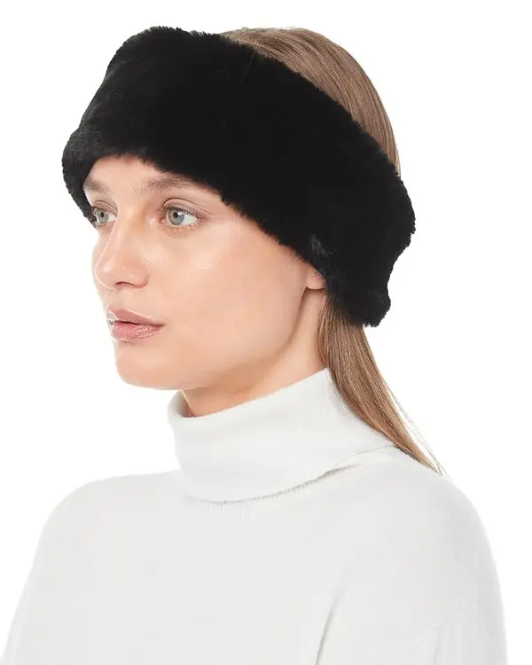 Apparis Eleni Faux Fur Headband - Noir