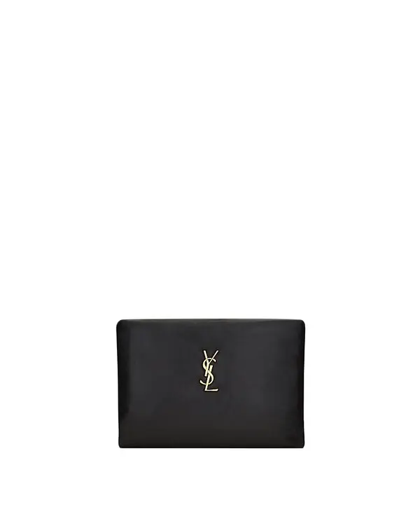 Saint Laurent Calypso Small Pouch - Black Lambskin/gold