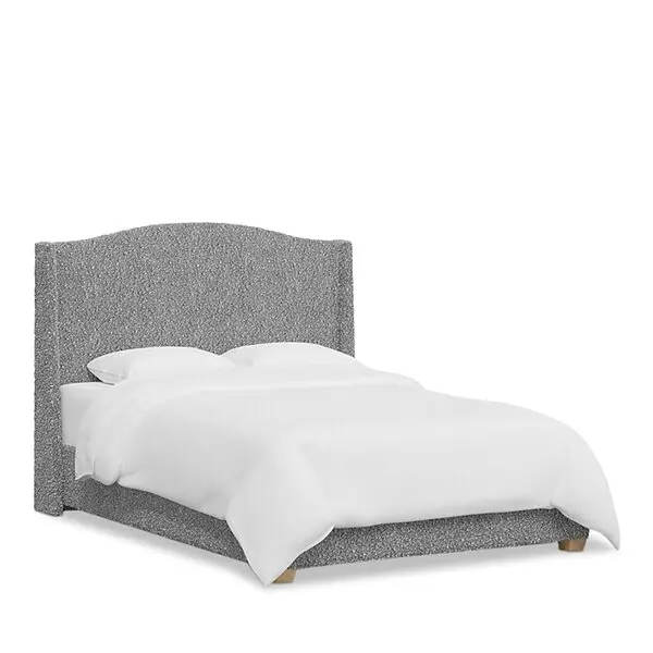 SKYLINE FURNITURE Sparrow & Wren Amalia Bed In Plush Boucle, Twin - Gray