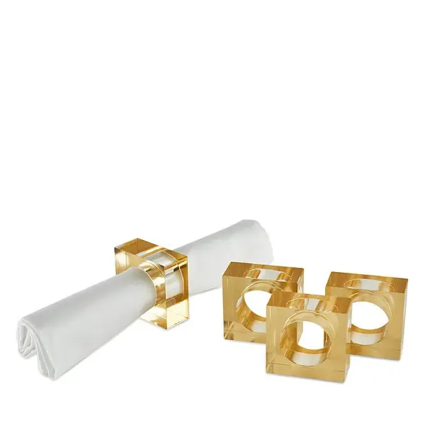 TIZO Lucite Napkin Rings, Set Of 4