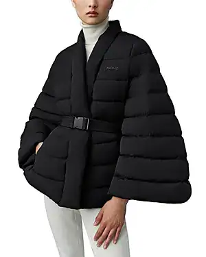 Mackage Julieta Down Puffer Cape - Black | Editorialist
