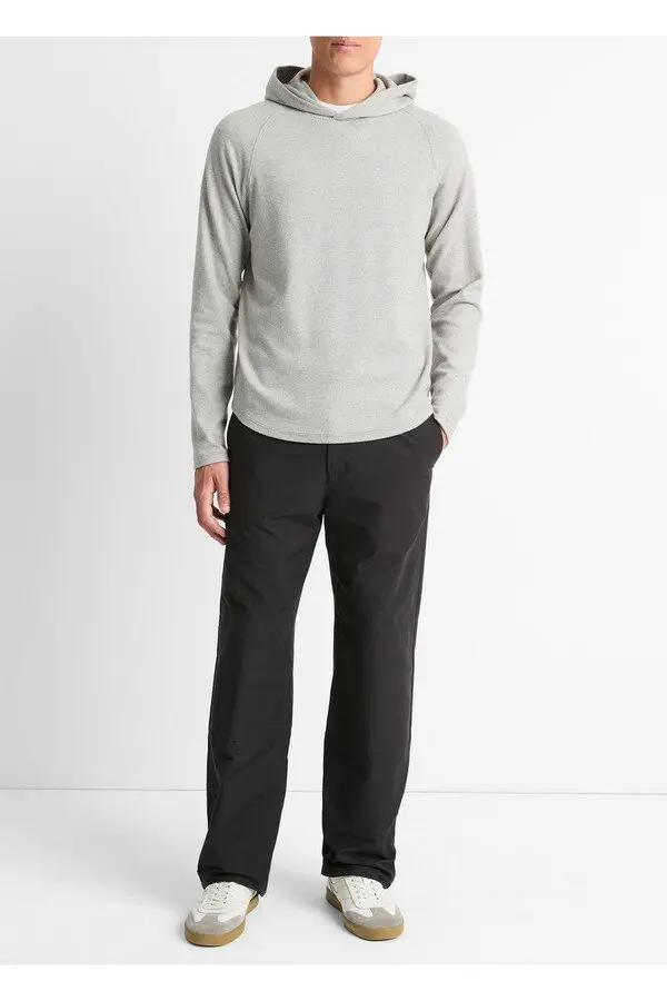 Vince Broken Twill Pullover Hoodie - White