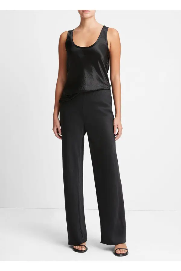 Vince Fluid Satin Bias Pant - Black