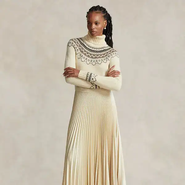 knee length dresses for ladies Polo Ralph Lauren -Polo Sweater-Bodice Dress Hunter Navy main image 0
